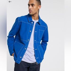 ASOS | Jackets & Coats | Asos Design Denim Shirt Jacket In Cobalt Blue ...